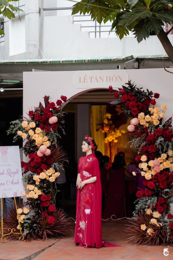 Trang Trí Gia Tiên-Tone Đỏ Hồng - Traucauwedding