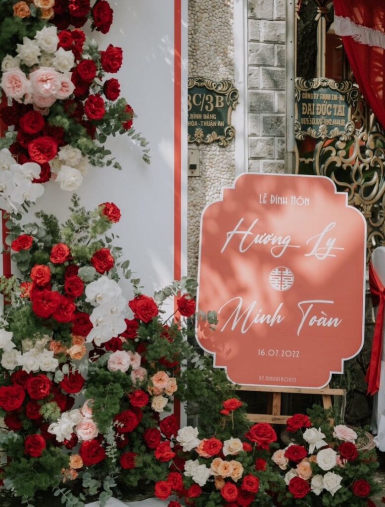 Trang Trí Gia Tiên-Tone Đỏ - Traucauwedding